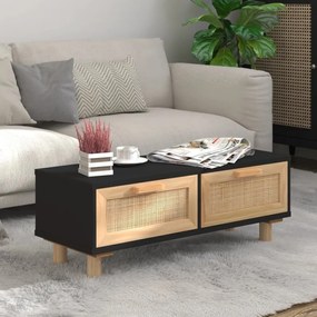 vidaXL Konferenční stolek 80x40x30 cm kompozitní a borové dřevo [345623] Barva: Černá