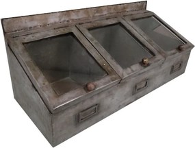 Trojitý úložný box Antic Line Zinc