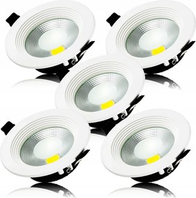 Stropní Očko Led Lampa Bílá Podomítkový Panel Downlight 230V 10W IP20