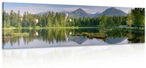 Obraz nádherné panorama hor u jezera Varianta: 135x45