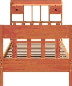 Postel bez matrace voskově hnědá 75 x 190 cm masivní borovice 3323286