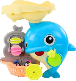 LEAN Toys Koupelová sada – vodní hračka Delfín – modrá
