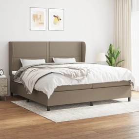 Box spring postel s matrací taupe 200x200 cm textil 3127913