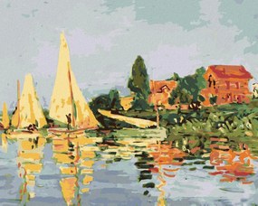 zuty zuty - malování podle čísel - regata v argenteuil (claude monet), 40x50 cm, plátno