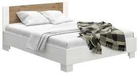 Manželská postel MARKOS + rošt, 160x200, borovice anderson/dub