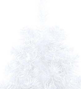 vidaXL Umělý vánoční půl stromek s LED a sadou koulí bílý 210 cm [3077571] Barva: green and rose