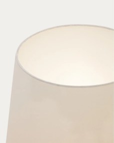 Bílá/v přírodní barvě stojací lampa s textilním stínidlem (výška 110 cm) Marga – Kave Home
