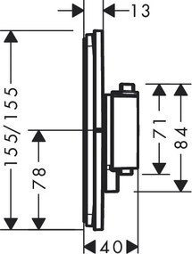 Hansgrohe ShowerSelect Comfort Q, termostat pod omítku, chromová, HAN-15588000
