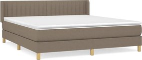 Box spring postel s matrací taupe 160x200 cm textil 3130445