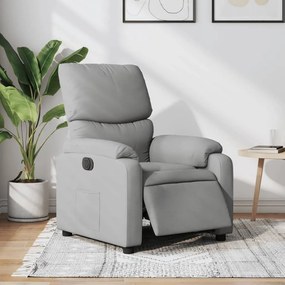Elektrické polohovací křeslo světle šedé textil 3204800