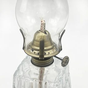 BRILAGI - Petrolejová lampa MERLIN čirá/zlatá/patina