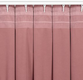 Tmavě růžový sametový závěs na flex pásce MADI 140 x 300 cm