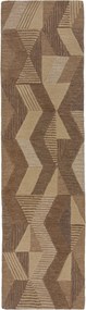 Flair Rugs, Běhoun Moda Asher Natural, 60x230, hnědá, chodba / předsíň
