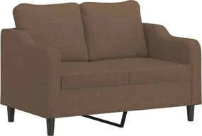 3dílná sedací souprava s polštáři hnědá textil 3201829