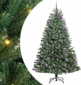 Umělý Skládací Vánoční Strom Zelená 240 cm PVC a kov 3395511