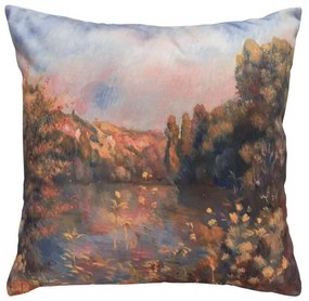 SCANquilt povlak ART VELVET monet-jezero pastelová 45 x 45 cm