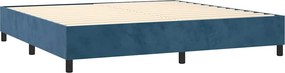 Box spring postel s matrací tmavě modrá 200x200 cm samet 3129295