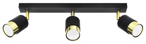 Sollux Lighting Stropní svítidlo NERO 3 černá/zlatá