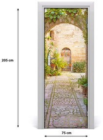 Fototapeta samolepící dveře romatická ulice 75x205 cm