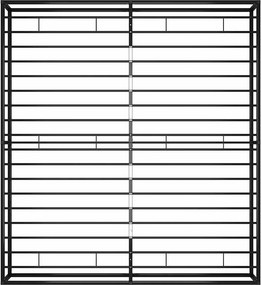 Rám postele černý kov 200 x 200 cm 324791