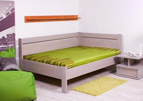 Rohová postel Tina - dvoulůžko buk Varianta: Levá,   ,  180x200 cm