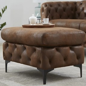 Massive home | Hnědá stolička Chesterfield mikrovlákno