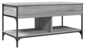 vidaXL Konferenční stolek šedý sonoma 100 x 50 x 50 cm kompozit a kov