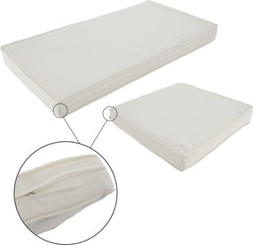Zahradní ratanový set, béžová/přírodní/černá, ARALY