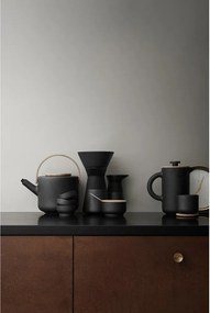 Černý kameninový set na překapávanou kávu 600 ml Theo – Stelton