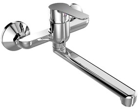 Mereo Mereo, Dřezová nástěnná baterie, Zuna, s ramínkem plochým rovným 160 mm, chrom, CB30202Z