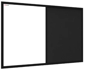 Allboards,Tabule COMBI - černý korek / magnetická bílá 90X60 s černým lakovaným dřevěným rámem,TMK96BK
