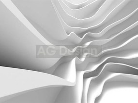 AG Design Čtyřdílná vliesová obrazová tapeta Šedá abstrakce FTN xxl 2403, rozměr 360 x 270cm
