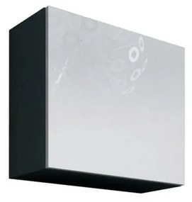 Čtvercová skříňka Zigo, Barva: šedá / šedá lesk