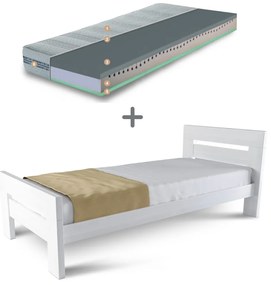 Postel s matrací NEX 90 - buk bílá