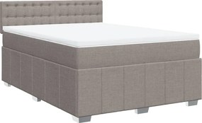 Box spring postel s matrací taupe 140x190 cm textil 3289381