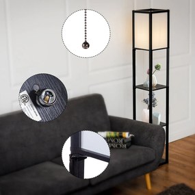 Costway 3-úrovňová stojací lampa Police Moderní stojací lampa