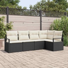 Set pohovek 5 ks Černá polyratan 3346377