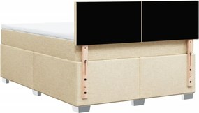 Box spring postel s matrací krémová 140x190 cm textil 3285881