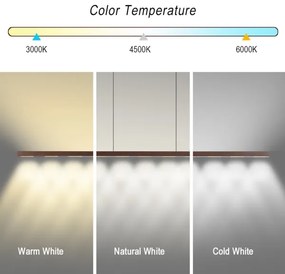 Immax NEO 07309L-LED Stm lustr na lank se senzorem MADEIRA 37W/230V 157 cm ořech