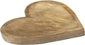 Miska ve tvaru srdce z mangového dřeva Mango Heart M - 20*20*2 cm