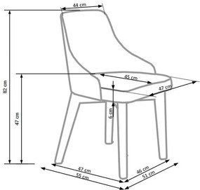 Jídelní židle TOLEDO Bílá / šedá (INARI 91)