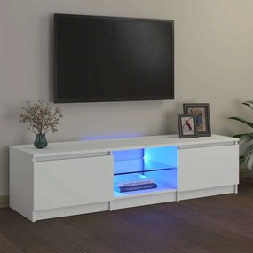 vidaXL TV skříňka s LED osvětlením 140 x 40 x 35,5 cm [804292] Barva: Bílá