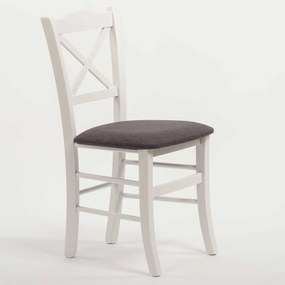 Stima Židle CLAYTON s čalouněným sedákem Odstín: Bílá, Látky: LUX antracit 6
