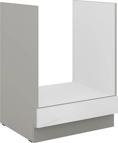 BIANCA sb | dolní skříňka 60 D GAZ na vestavnou troubu | 60 cm | světle šedá/bílá lesk