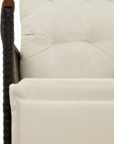 9dílný zahradní bistro set s poduškami černý polyratan 3276964