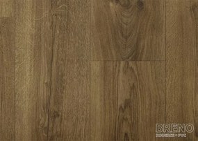 Breno PVC RENOTEX Sundance Oak 546 – tmavě hnědé dřevo, šíře 300 cm