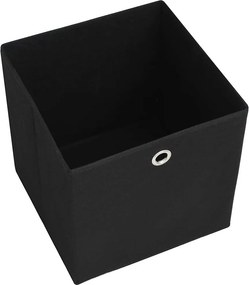 Úložné boxy 4 ks netkaná textilie 28 x 28 x 28 cm černé 325187