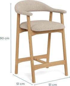 ACTONA Designová barová stolička ADDI písková