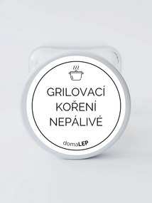 Samolepka na kořenky GRILOVACÍ KOŘENÍ NEPÁLIVÉ bílá 5 cm základní písmo