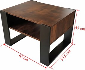 Velaco Konferenční kávový stolek TAB 1 65, dub/černá